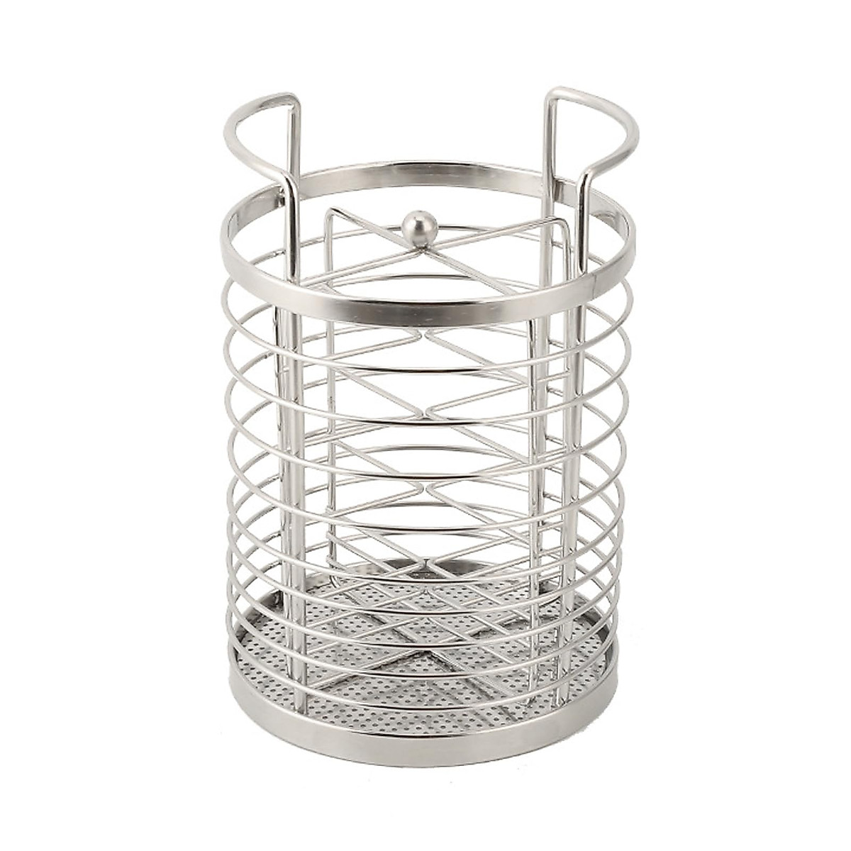 lengenyen Kitchen Utensil Holder,Kitchen countertop Utensil Organizer,Stainless Steel Modern Metal Utensils Counter Storage for Party Spoon and Fork Holder