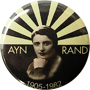 Ayn Rand - Faceshot 1905-1982 - 1.5" Round Button