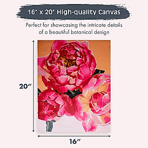 Pink Picasso Kits Botanical Floral Paint by Number for Adults | DIY Canvas Painting Kits Color by Numbers Drawing Arts and Drawing Crafts As Seen On Shark Tank | (Petal Power) 16x20 - Paint Kit Set