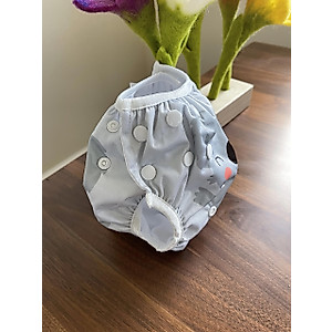 KaWaii Baby Swim Cloth Diapers, Washable Reusable One Size Adjustable to Fits 10-40 lbs Boy & Girl Baby Shower Gifts Swimming Lessons 3-Pack #2