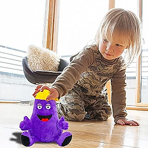 SAJISP Grimace Plush Toy Stuffed Animal Purple M Plushie Doll Toys Gift for Kids Children Grimace Plush 8inch Fans Gift Cute & Soft Stuffed Figure Doll for Kids and Adults