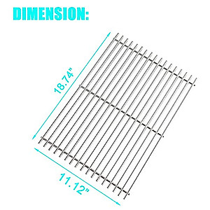 Replacement Parts for Weber Genesis II LX 400 SER II E-410 E-435 S-410 GBS S-435 S-440 LX E/S-440 & Genesis II 400, Kitchen-aid 720-0856V 740-0781, for Weber Genesis II Grill Grates 66089 66097, 3PCS