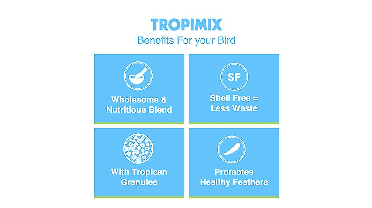 Hagen Tropimix Food for Cockatiels & Lovebirds - 2 lb