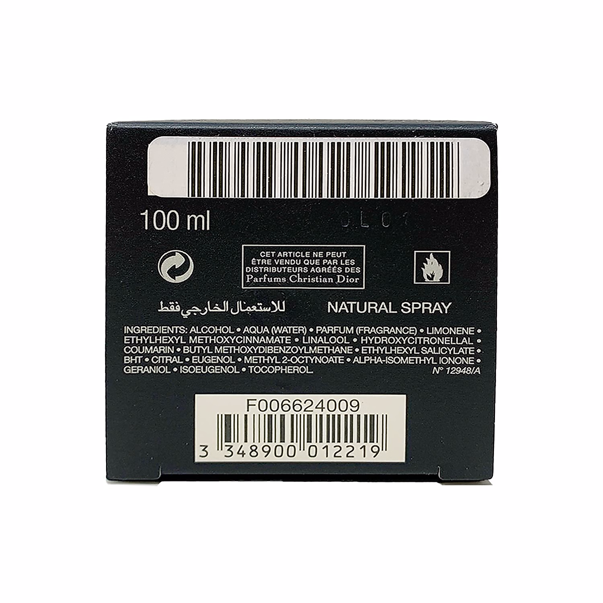 Dior Christian Fahrenheit for Men Eau de Toilette Spray, 3.4 Ounce