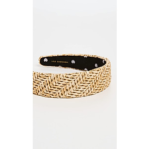 Lele Sadoughi Women's Raffia Bessette Headband, Natural, Tan, One Size