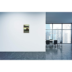 Art of Place Minnesota Lake Canoers Forest Cabin Giclee Art Print Poster from Travel Artwork by Artist Paul A. Lanquist 12" x 18"