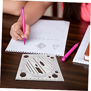 STOBOK 1pc Drawing Millions of Feet Drawing Ruler Architectural Templates Architect Scale Patchwork Ruler Interior Design Ruler Transparent Quilting Ruler Child Plastic Curve Limiter