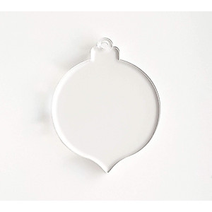 Soto Laser Cutting 25 Acrylic Christmas Ornaments Blanks Night 1/8" Thick Clear (4")