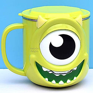 Disney Monster University Mike Green Durable Stainless Steel Insulated 3D Cup with Lid, 250ml
