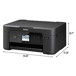 Epson Expression Home XP-4105 All-in-One Wireless Color Inkjet Printer, Black - Print Copy Scan - 2.4" Color LCD, 10.0 ppm, 5760 x 1440 dpi, Auto 2-Sided Printing, Voice Activated