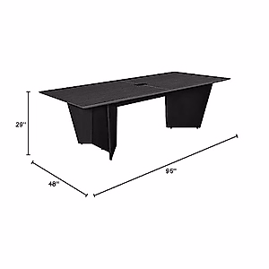 Regency Conference Room Table, 8 ft, Ash Grey/Black