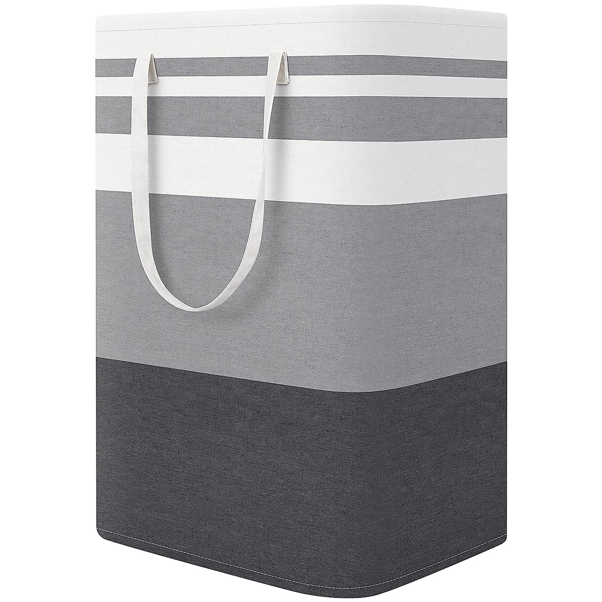 StorageRight Laundry Basket Hamper Large Collapsible Laundry Hamper with Easy Carry Handles，Freestanding Clothes Hampers for Laundry, Bedroom, Dorm, Clothes, Towels, Toys, 75L, Gradient Grey