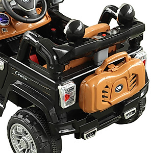 Aosom 12V Ride on Car, Off-Road Electric Car, Battery Powered Toy Car with MP3 Connection, Parent Remote, Steering Wheel, Working Horn, White