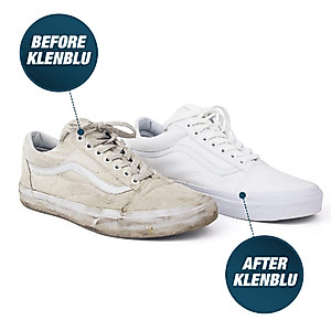 Premium Professional Sneaker Cleaner by KlenBlu - Liquid Shoe Cleaning Solution - Restore Whites, Leather, Suede, Canvas, Knit, Mesh, Rubber and Other Fabrics