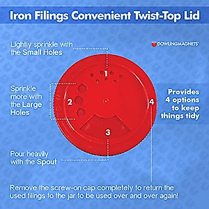 Dowling Magnets Iron Filings Variety Pack, 3 Jars (fine, Medium, coarse), 12 Ounces Each (731050)