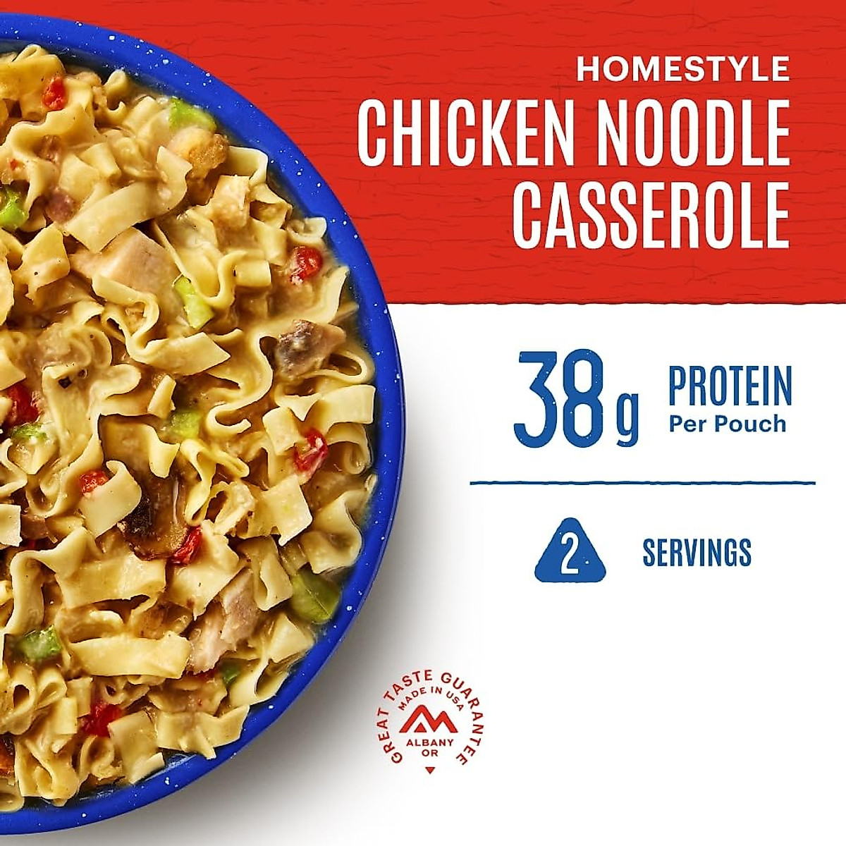 Mountain House Homestyle Chicken Noodle Casserole | Freeze Dried Backpacking & Camping Food | 6-Pack
