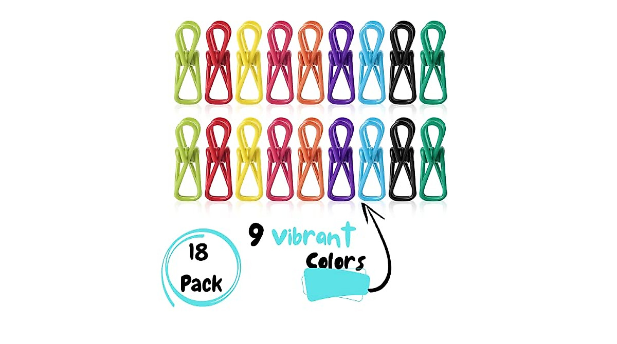 Mr. Pen Chip Clips - 18 Pack in Assorted Colors