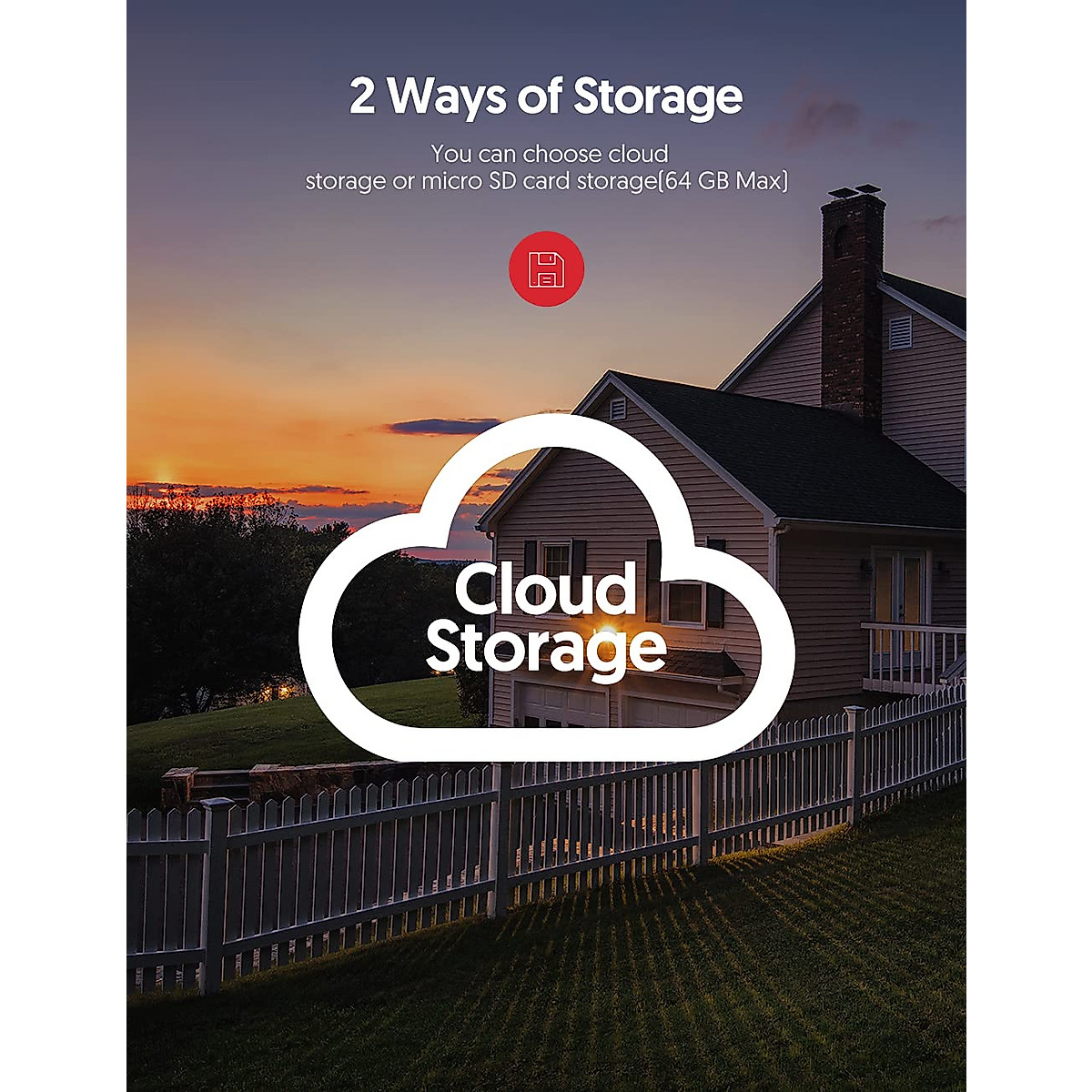 ZJX 24/7 Recording Floodlight Camera Plus, 2500 Lumens Outdoor Security Cam with IP65 Weatherproof, Motion Detection and Motion-Activated (Black)