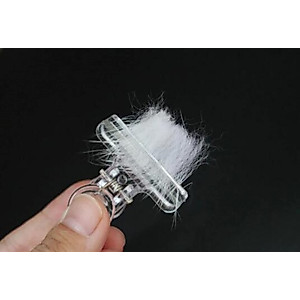 WellieSTR 20PCS (63mm) Clear Fly Tying CDC Feather Clips Dubbing Clip Hackle Holding Tools Fly Fishing Accessories