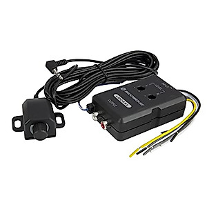 Scosche LOC2SL Line Output Converter Adjustable Amplifier Add On Module for Car Stereo, 2-Channel Signal Sensing Speaker Wire to RCA Adapter with Remote Control Knob, Black