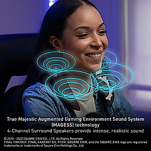 Panasonic SoundSlayer Final Fantasy XIV Online Edition Wearable Gaming Speaker, Lightweight Wired Neck Speaker with Built-in Microphone and Dimensional Sound - SC-GN01PPFF (Black)