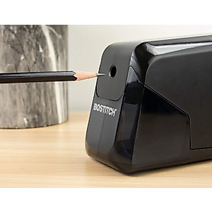 Bostitch Office Battery Pencil Sharpener, 4X Longer Cutter Life, Tip Saver Technology, Black (BPS4-BLK)