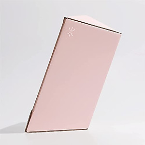 Realme Non-Reversing Cosmetic Stand Mirror, True Reflection, Vanity Makeup Mirror, 9" Non-Magnifying Desk Mirror, Rectangular Tabletop Mirror (Essential Edition) (Green Gray)