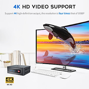 Beelink 11th Gen Processor N5095(2.0GHz to 2.9GHz), Mini S Mini PC with 8GB DDR4 + 128GB SSD, Mini Computer Supports 4K UHD Graphics/Dual HDMI / 2.4G + 5.0G WiFi5 / BT 4.0