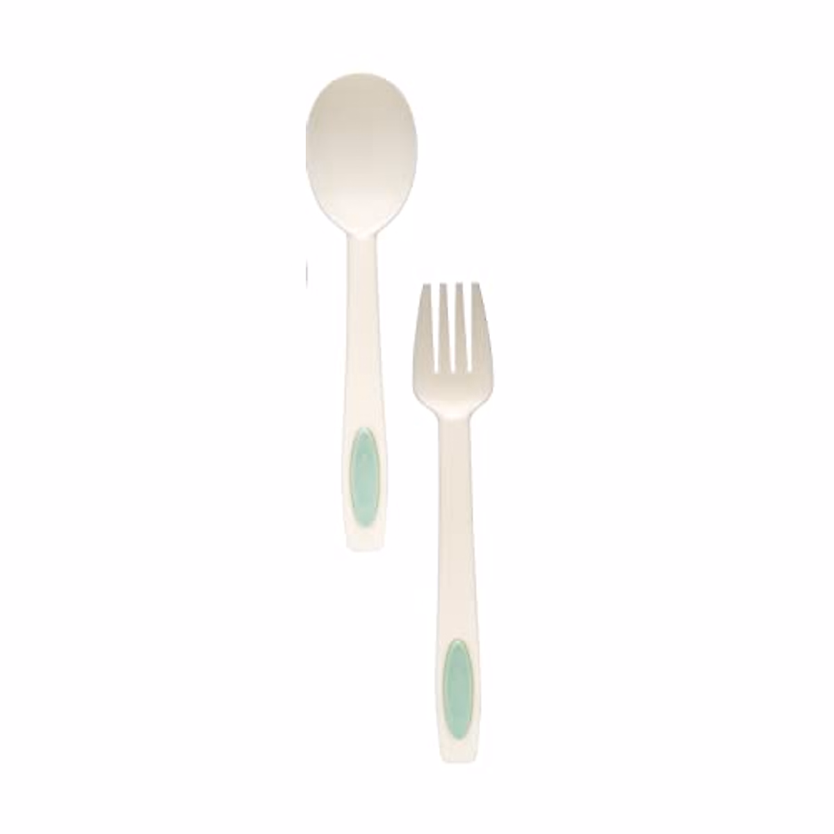 Plastic Utensil Set, Includes Spoon & Fork, Only Fit Bento Box Shown From The Imagine, Come With Packing Box-Green