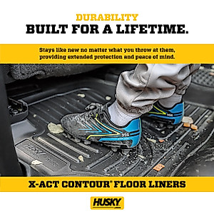 Husky Liners | X-ACT Contour Series | 2nd Seat Floor Liner (Full Coverage) - Black | 54201 | Fits 2019 - 2022 Chevrolet Silverado/GMC Sierra