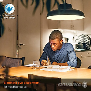Sylvania Reduced Eye Strain A19 LED Light Bulb, 40W = 5.5W, 13 Year, Dimmable, Frosted, 5000K, Daylight - 1 Pk