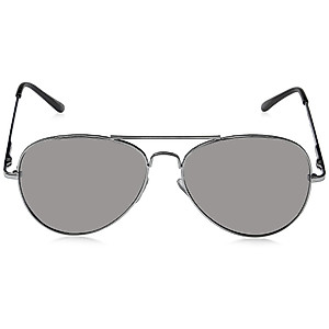 zeroUV - Mirrored Aviator Sunglasses for Men Women with Spring Loaded Hinges (3-Pack | Silver)