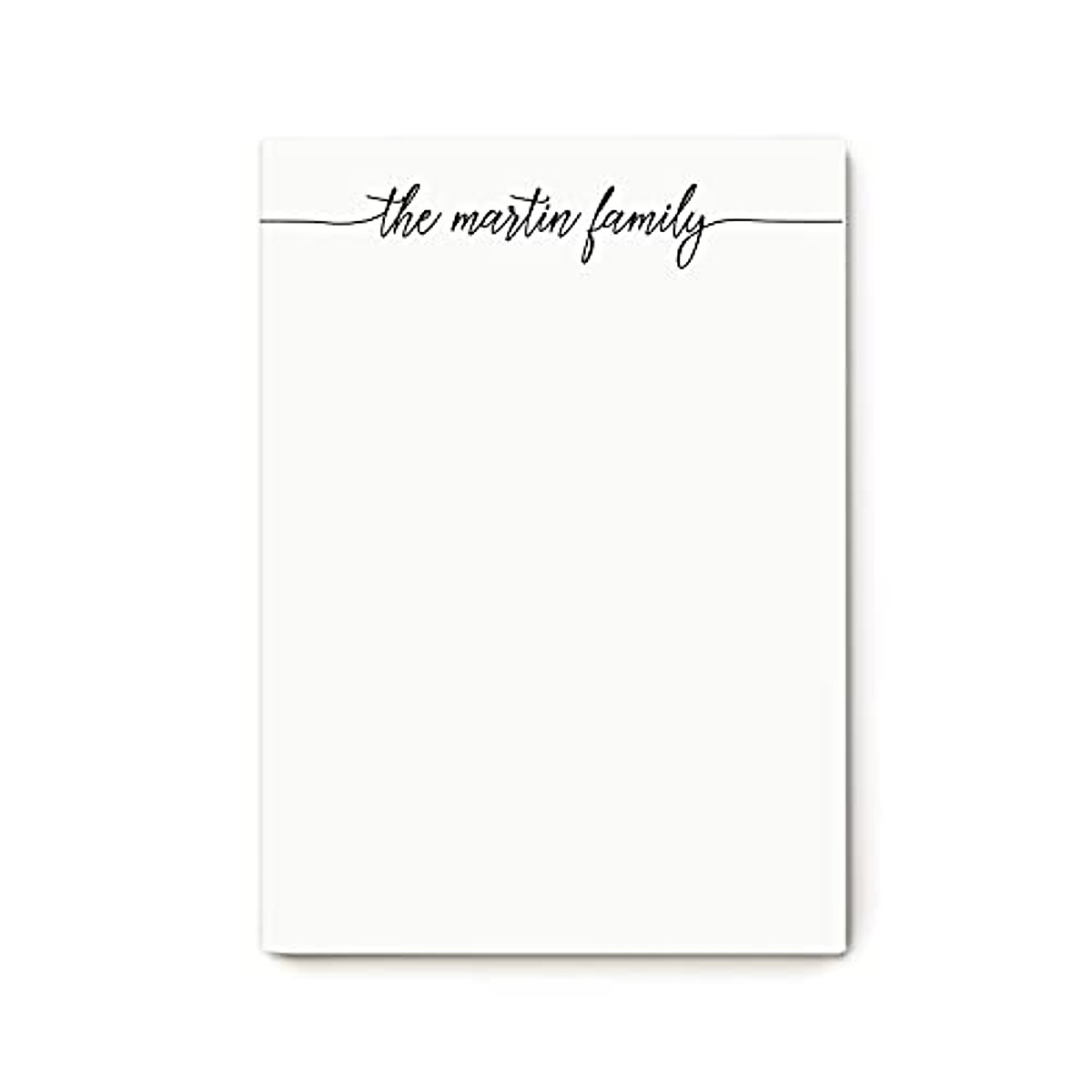 Professional Personalized Notepads - Small Notepad 5x7 w/ 50 Printed Sheets – Personalized Stationery w/Custom Size, & More - Classy Desk Supplies – Customizable up to 8x10” - Flowing Script Notepad