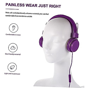 Mikikit Headset Wired Music Headset Boys Headphones for Over Ear Headphones Wired Headphones for Noise canceling 3. 5mm Earphone Noise Wired Earphones Earmuff Headphones Plastic