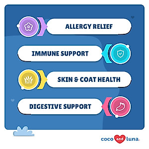 Allergy Support for Dogs - 120 Chewable Tablets - with Vitamin C, Omega 3 and Colostrum - Dog Itch Relief, Allergy Relief for Dogs, Skin Soother for Dogs - with Probiotics for Immune System Health