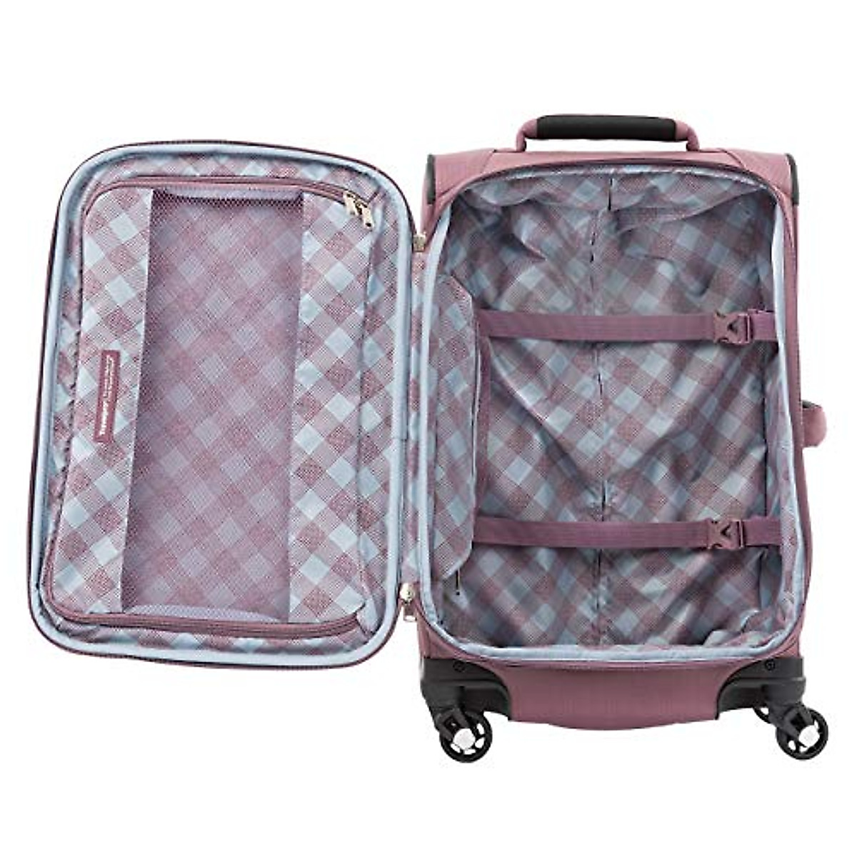 Travelpro Maxlite 5 Softside Expandable Luggage with 4 Spinner Wheels, Lightweight Suitcase, Men and Women, Dusty Rose Pink, 3-Piece Set (21/25/29)