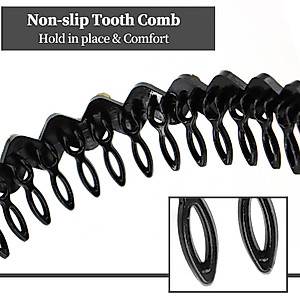 ZOCONE Wave Rhinestone Headbands, 5pcs Plastic Tooth Comb Headbands, Crystal Hair Loop Non-slip Wavy Hairbands for Women Girls