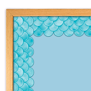 Ombre Turquoise Scallops Bulletin Board Borders for Classroom Trim Back to School Decoration 36 Feet