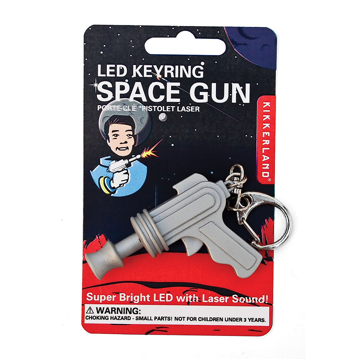 Kikkerland KRL28-CDU Space Gun LED Keychain