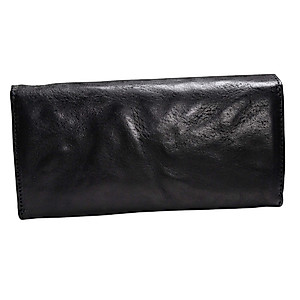 Ancicraft Womens Wallet Leather Purse Fashion For Women Phone Cards with Vintage Clasp Coin Pocket (Black)