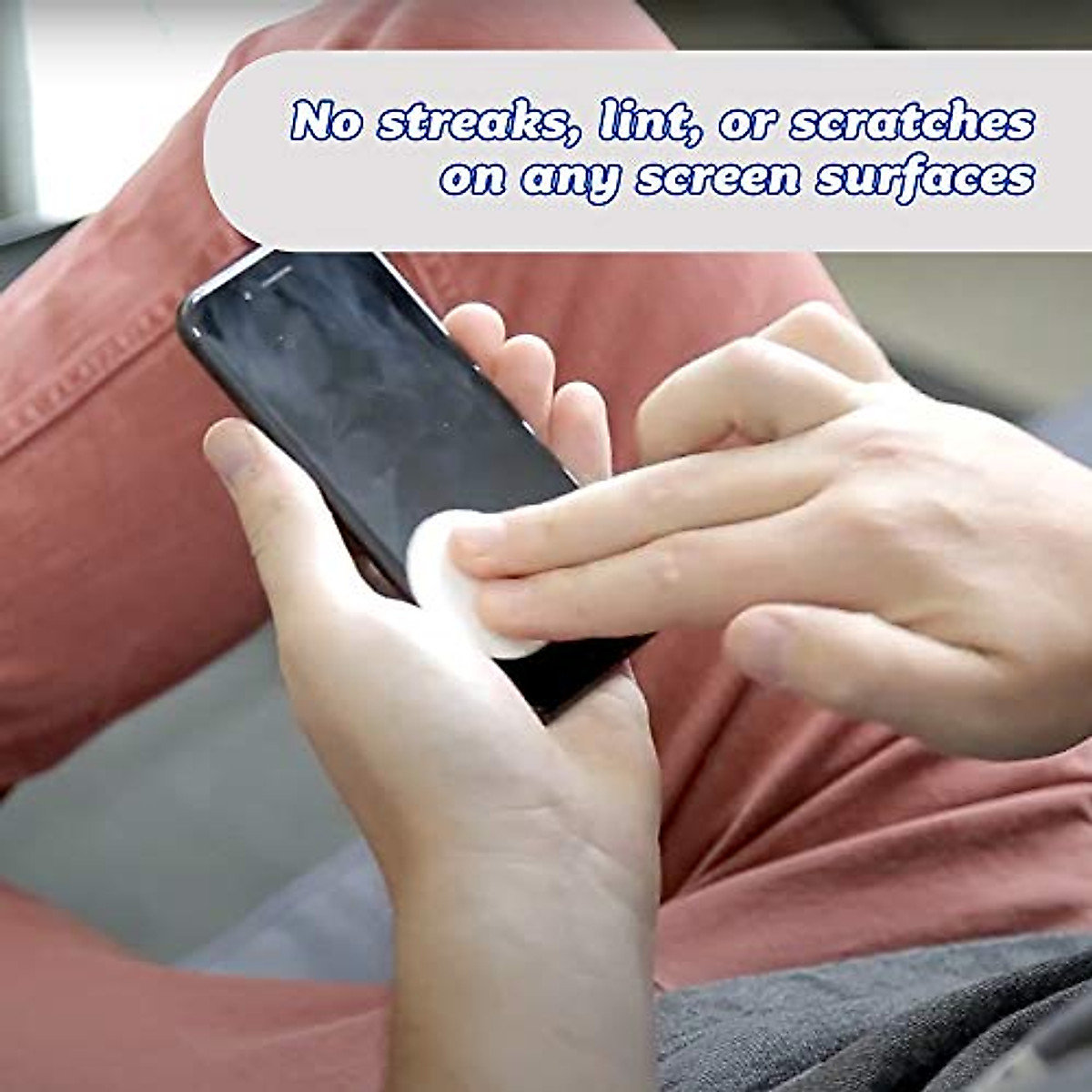 Scrub Daddy Screen Cleaning Microfiber Cloth Pads - Screen Daddy- Screen Cleaning Pads for Phone, Computer Screen, Eye Glasses, Lenses, Scratch-Free, Streak-Free, Reusable, Washable, 2ct