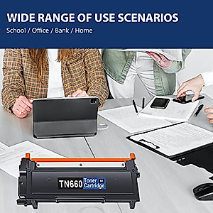 LOVPAIN High-Yield TN-660 TN660 Toner Cartridge Compatible Replacement for Brother TN 660 HL-L2340DW L2360DW L2380DW MFC-L2700DW L2705DW L2707DW DCP-L2520DW L2540DW Printer (TN6602PK)