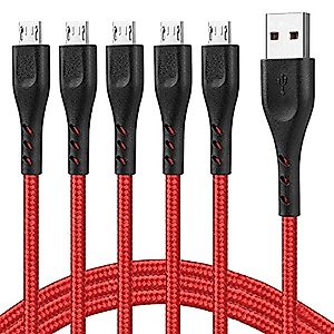 Micro USB Cable Braided 10ft, Android Charging Cable Fast Phone Charger Cord with Extra Long Length Nylon Braided Compatible with PS4,Samsung Galaxy S7 Edge/S7/S6,Note 5 4,LG(3pack)