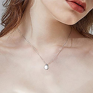 ZLILIJAN 925 Sterling Silver Urn Cremation Ashes Memorial Keepsake Teardrop Eternity Memorial Pendant Mom Dad Jewelry for Women (Ashes Teardrop Pendant)