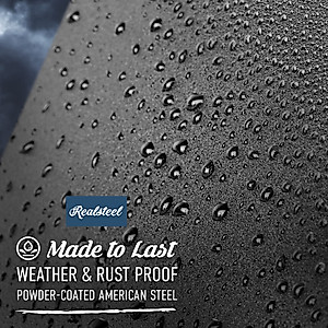 RealSteel Personalized Campfire Name Sign - Custom Metal Wall Art with Adirondack Chairs, Mountains, and Campfire Scene - Rustic Cabin, RV, and Campsite Decor - Gift for Campers & Nature Lovers - Black, 18"