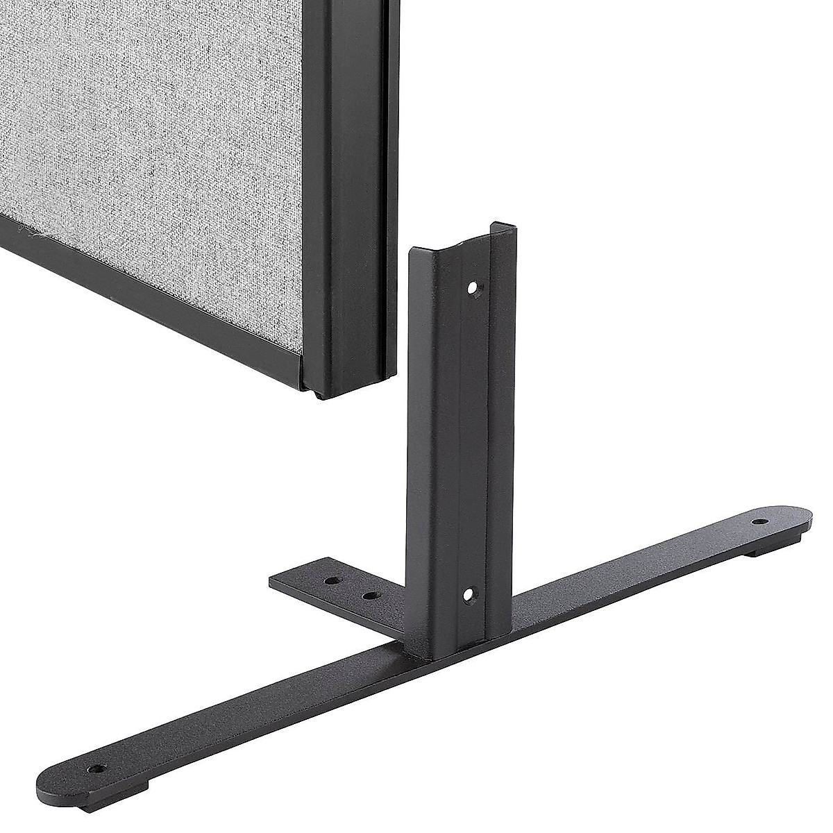 Global Industrial 8" H T-Leg Bracket for Office Partition Panels, Black (1 Pair)