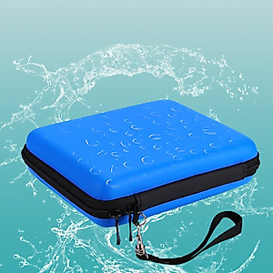 AKWOX Carrying Case Compatible with Nintendo 2DS with 8 Game Holders (Blue)