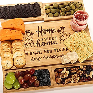 House Warming Gifts for New Home, Housewarming Gift for Home, New Homeowner Gifts for New House,New Apartment, First Home, Realtor Closing Gift for Clients, Family Gifts Cheese Board Set C001