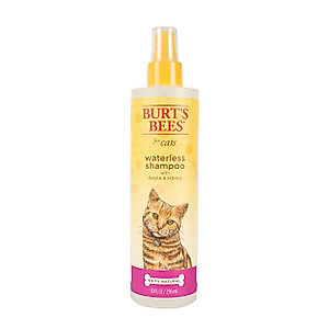 Burt's Bees for Pets Cat Natural Waterless Shampoo with Apple and Honey | Cat Waterless Shampoo Spray | Easy to Use Cat Dry Shampoo for Fresh Skin and Fur Without a Bath | Made in the USA, 10 Oz