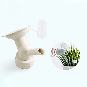 Bottle Cap Sprinkler, 2In1 Mini Watering Can, Dual Head Bottle Watering Spout, Bonsai Watering Can for Indoor Seedlings, Sprinkler Nozzle for Flower Waterers Bottle Watering Cans (Beige)